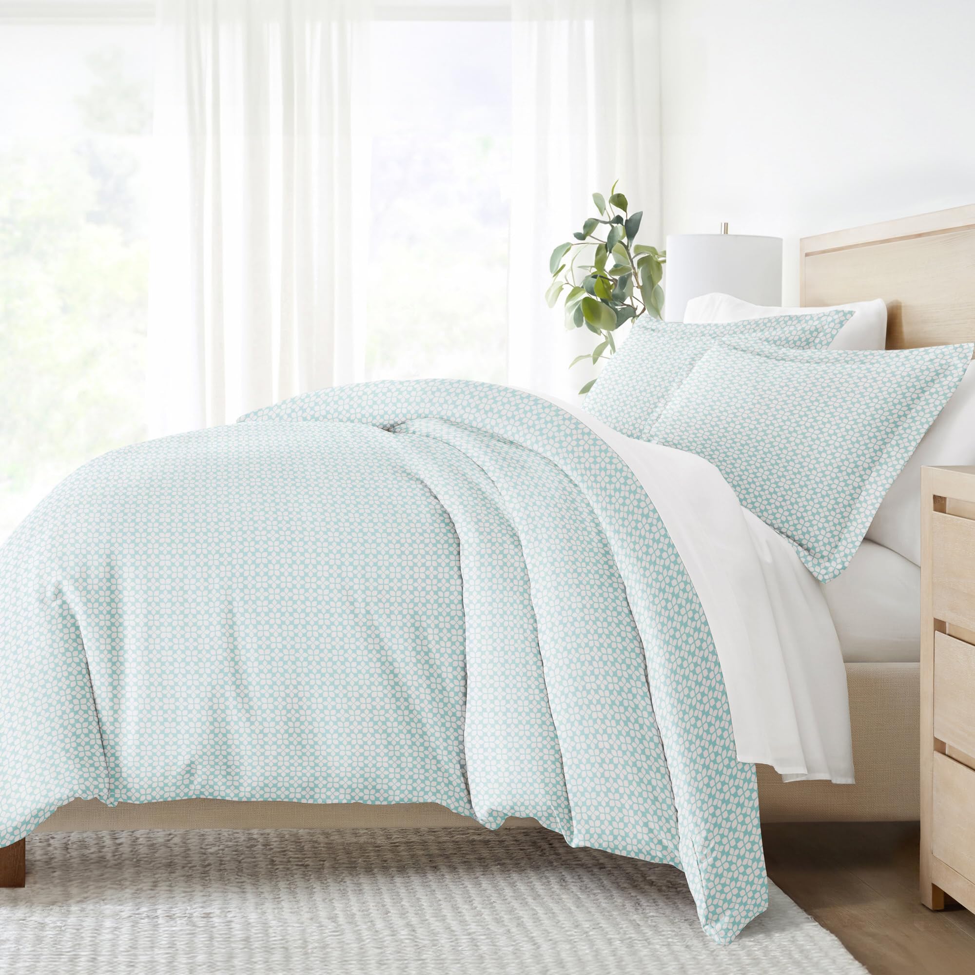 Linen Market Duvet Cover King Size (Aqua) - Experience Hotel-Like Comfort with Unparalleled Softness, Exquisite Prints & Solid Colors for a Dreamy Bedroom – King Duvet Cover Set with 2 Pillow Shams