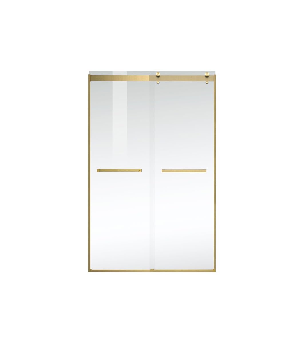 Elegant Kitchen and Bath SD202-4876BGD Frameless Shower Door 48 x 76 Brushed Gold