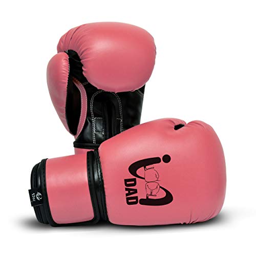 I Boxing Dad - Kids Boxing Gloves MMA Boxing Muay Thai Bag Work (Pink, 8 Oz)