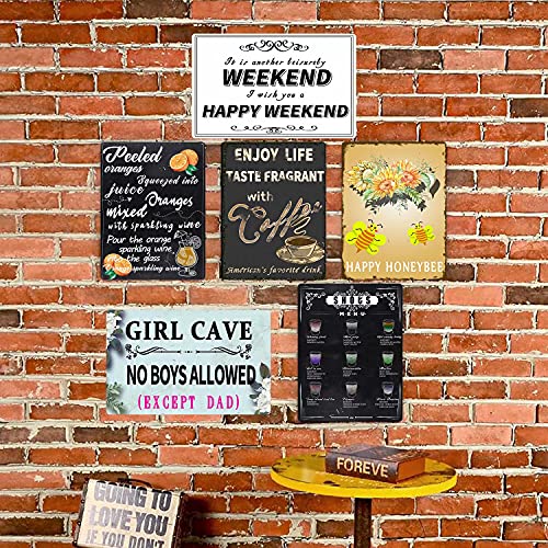 VDUEOJE Garden Couples Metal Tin Sign Wall Decor Sign for Home Bar Kitchen Pub Garage Farm Village 8x12 Inch