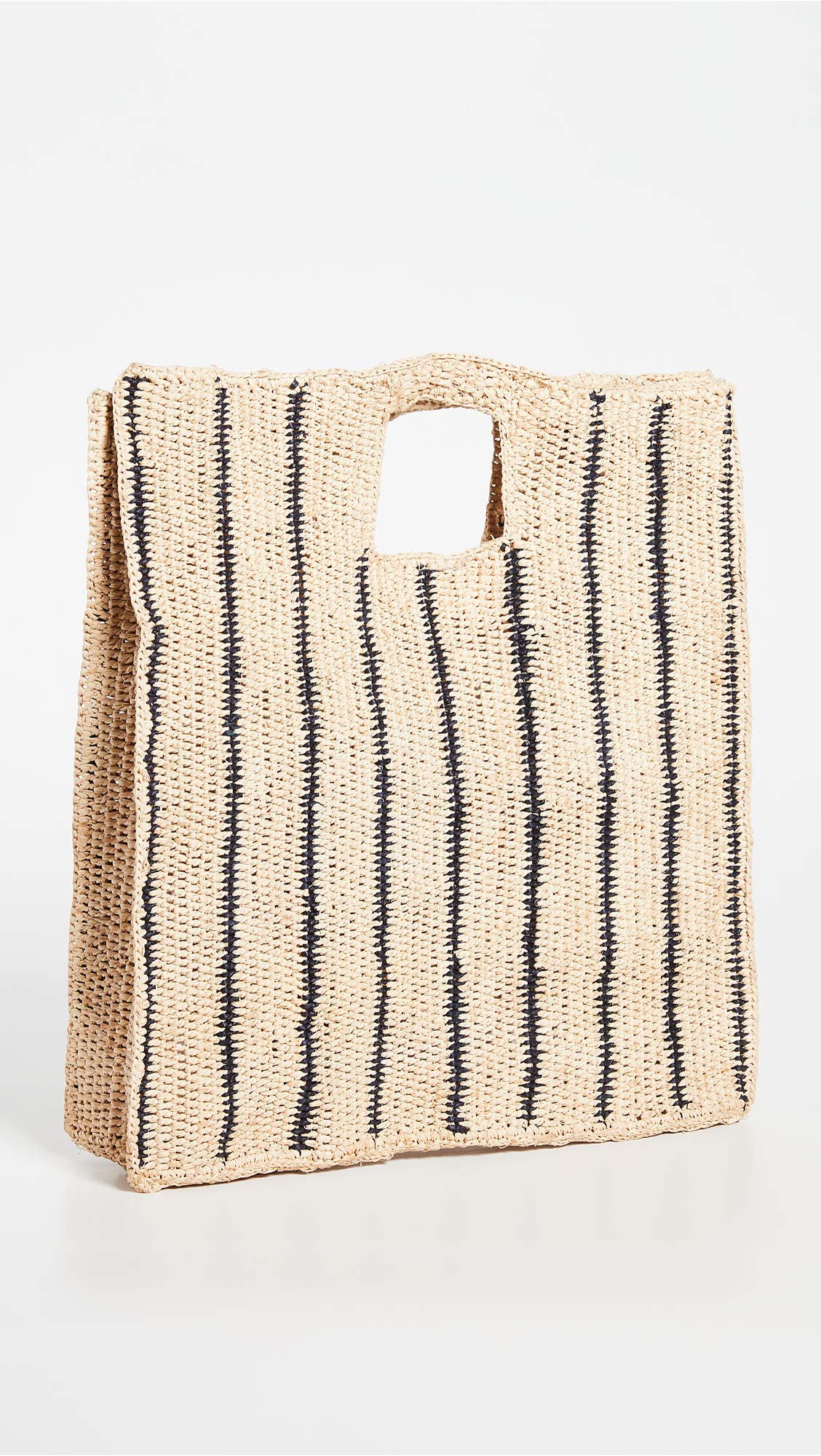 MAR Y SOL Women's Veneto Bag, Natural/Navy, Stripe, Off White, One Size