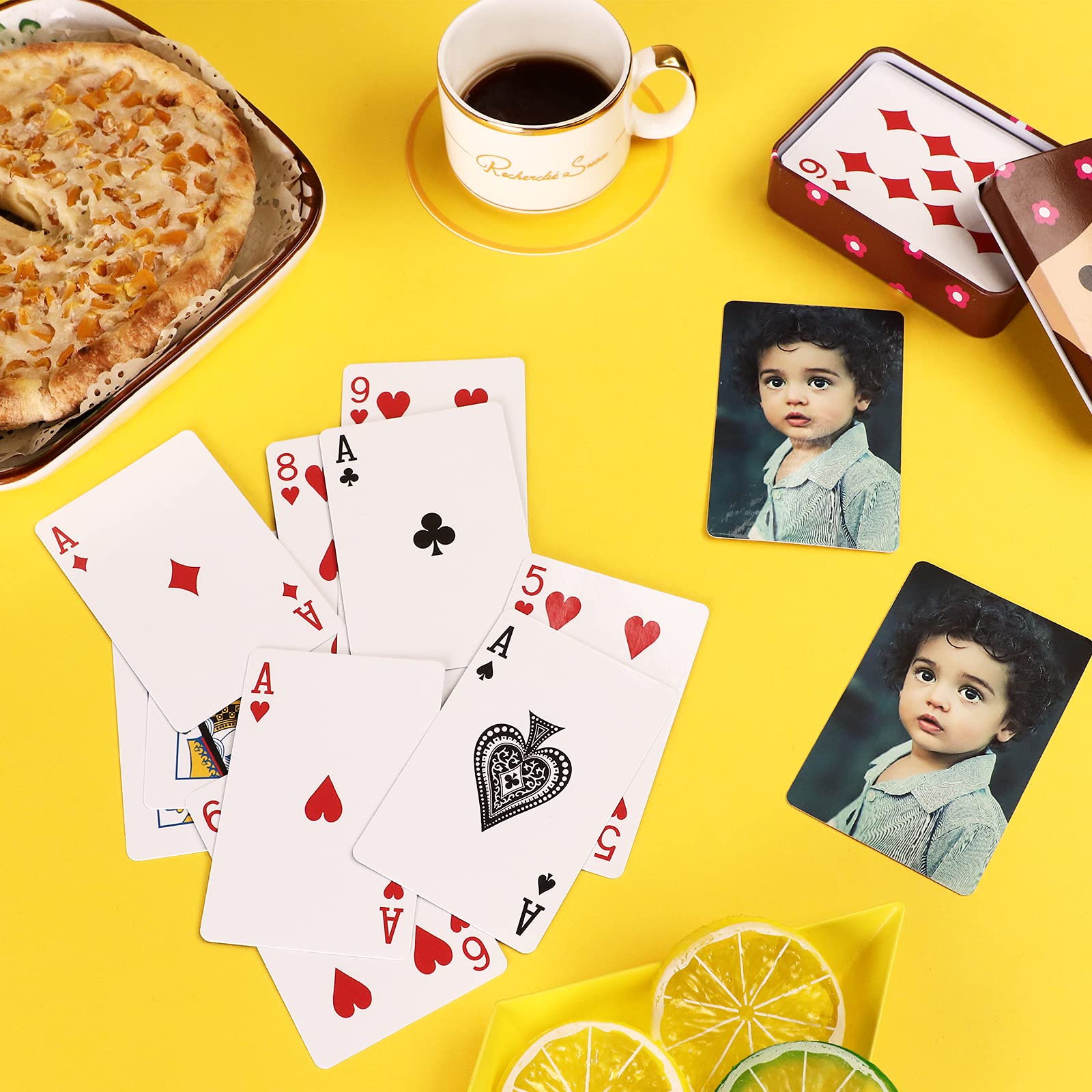 VEELU Custom Playing Cards Personalized Photo Playing Cards Customizable Your Image Casino Playing Cards (Poker Size Deck)
