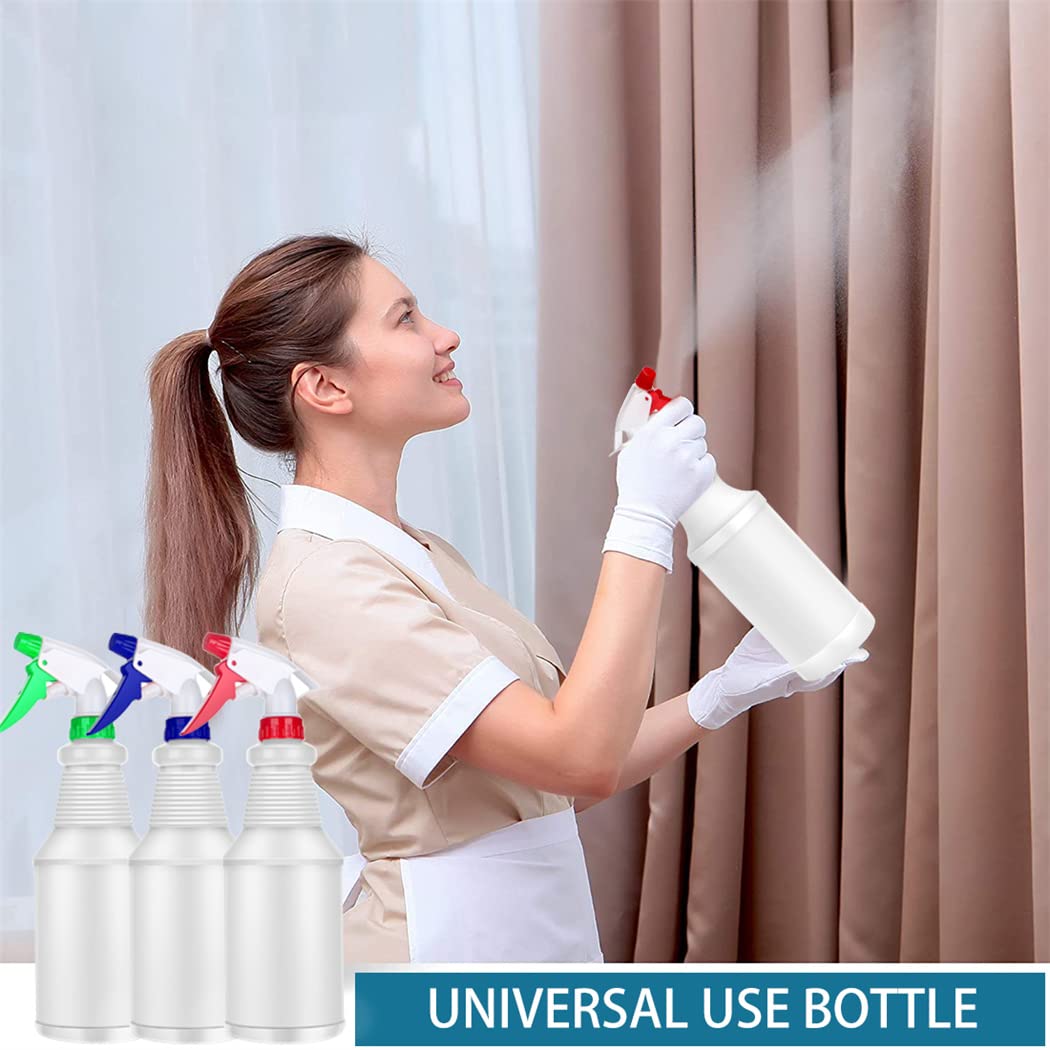 CUNQN Spray Bottle Plastic Spray Bottle Spray Bottles Plastic Spraying Water Bottle 1000ml Empty Spray Bottle Cleaning with Adjustable Nozzle Trigger Sprayer for Housekeeping Office Plants Hair 2PCS