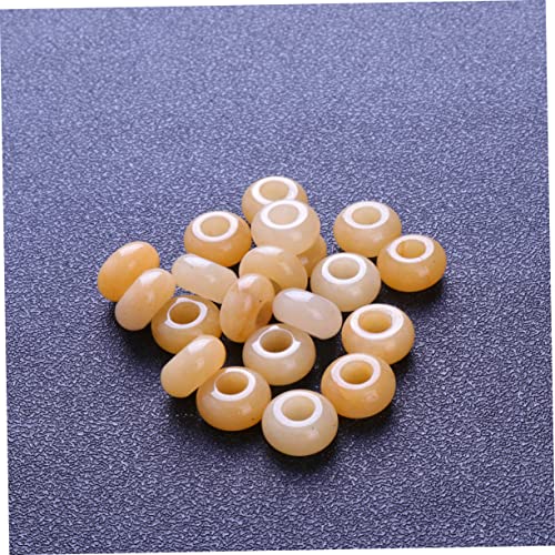 EXCEART 40 Pcs Color Beads Bulk Bracelets Bangles Making Agate Beads Blue Lace Agate Beads Gemstone Donut Loose Beads Jewelry Beads Beading Kits Round Beaded Black Onyx Accessories