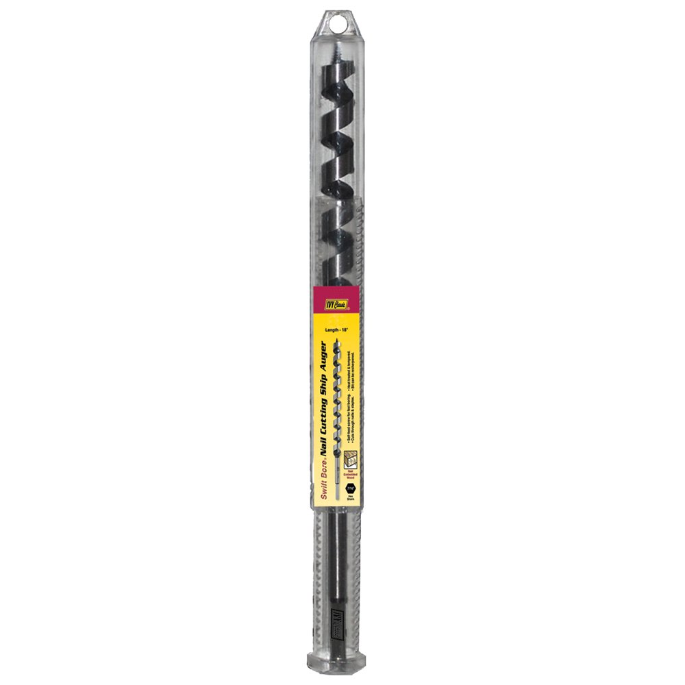 IVY Classic 46339 1-1/4 x 18-Inch Nail-Cutting Ship Auger, High-Grade Alloy-Steel, 1/Tube