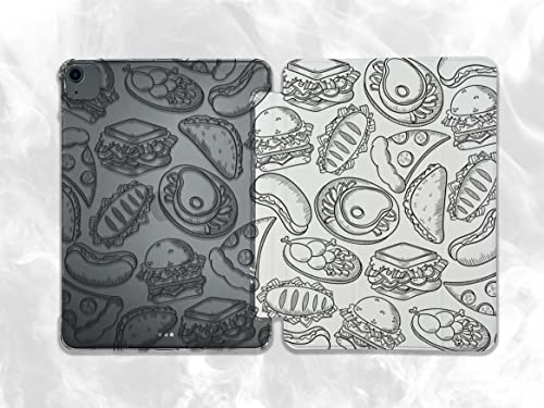 Pizza Fast Food Burger Pattern case Compatible with iPad Mini Air Pro 7.9 8.3 9.7 10.2 10.9 11 12.9 inch Pattern Cover New 2022 2021 Trifold Stand 3 4 5 6 7 8 9 Generation 513 (10.2" 7/8/9 gen)