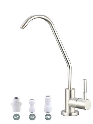 Drinking Water Faucet,Easy to Install Lead-Free Sink RO Faucet,Water Filter Faucet for Kitchen Bar Sink,Brushed Nickel SUS304 Reverse Osmosis Faucet