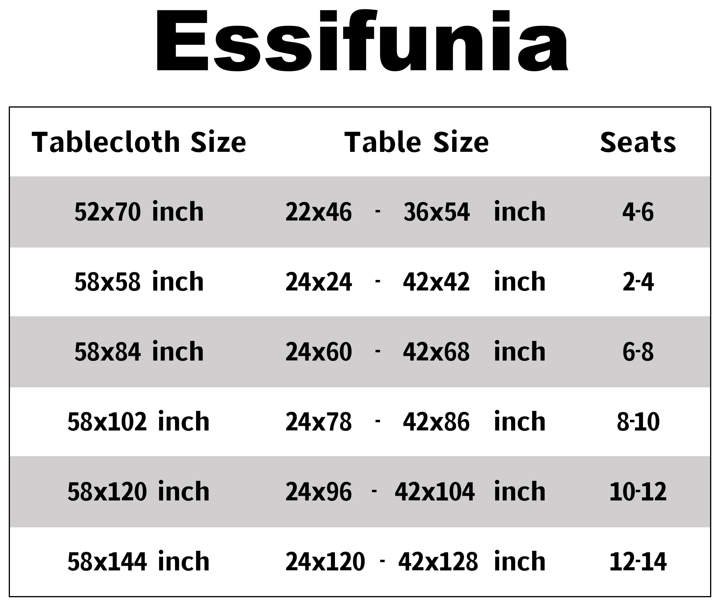Essifunia Waterproof Checkered Tablecloth Fabric - Rectangle 58x84 Inch Classic Gingham Buffalo Plaid Table Cloth for Indoor/Outdoor Use - Washable Table Cover for Kitchen, BBQs, and Parties