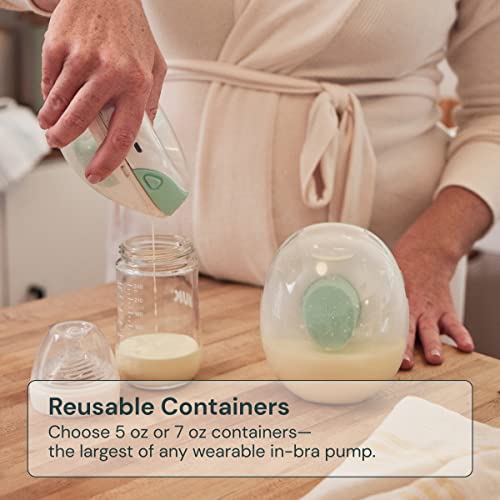 Willow Go Hands Free, Cord Free Double Electric Breast Pump | Includes 7oz Breast Milk Container, The Highest Capacity of Any Wearable Breast Pump