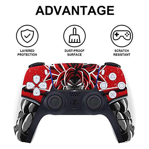 PlayStation 5 Digital edition version sticker protective cover, Legendary Rising Sun ps5 controller protective shell (compatible with ps5 Digital edition)
