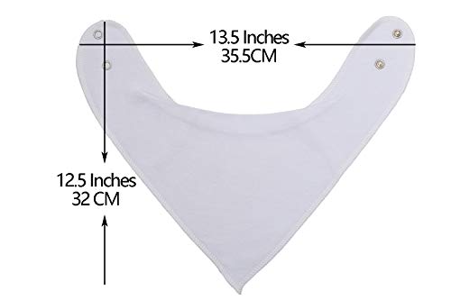 Maiwa Black White Cotton Bandana Snap Drool Bibs for Baby Girls Boys for Drooling eating Teething for 12 Pack