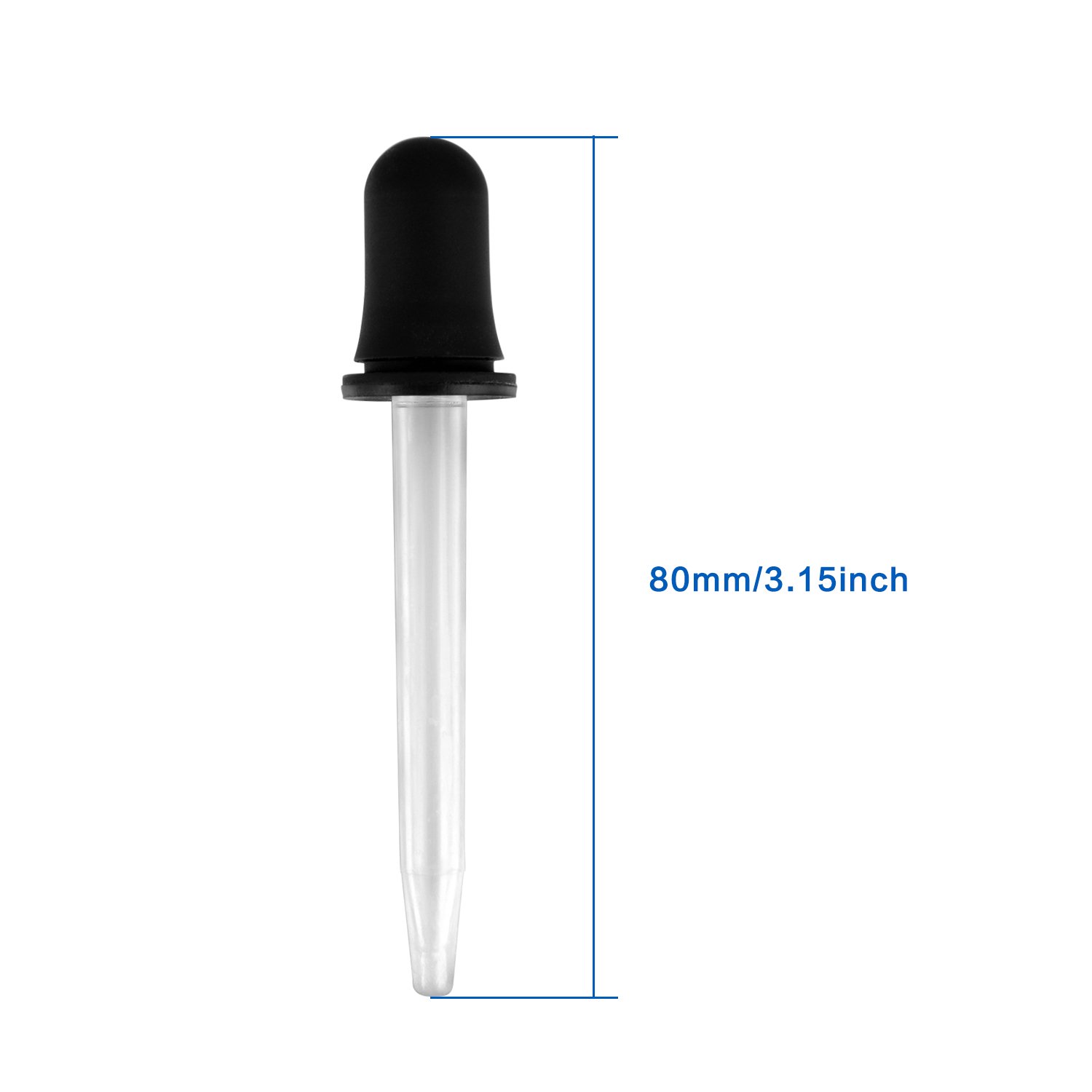eBoot Plastic Transfer Pipettes Eye Droppers for Lab Science Art Essential Oil with Silicone Bulb, 20 Pack