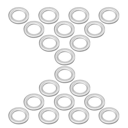 Jawmoy Pack-50 Oil Drain Plug Gasket, OEM 9410914000 Aluminum Oil Drain Plug Seals Rings, 0.5" Washer Crush Seal Replacement for Honda (Silver)