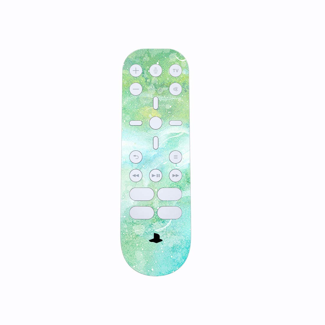 PlayVital Blue Green Watercolour Full Set Skin Decal for ps5 Console Disc Edition, Sticker Vinyl Decal Cover for ps5 Controller & Charging Station & Headset & Media Remote