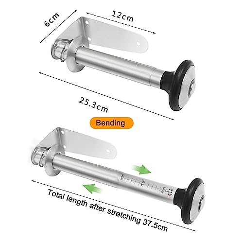 GIFZES Under Cabinet Paper Towel Holder for Kitchen,Stainless Steel Paper Towel Holders Wall Mount,9.9In Self Adhesive Drilling Paper Towel Rolls Kitchen Bathroom Door Rustproof Rack Silver