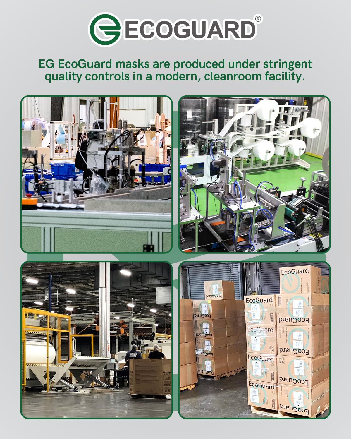 EG EcoGuard Face Masks Made in USA - Multicolor Disposable Mask for Adults Community - 4 Ply ASTM Level 3 with Elastic Earloop & Adjustable Nose Wire Breathable - FSA & HSA Eligible - 5 Color 50 Count