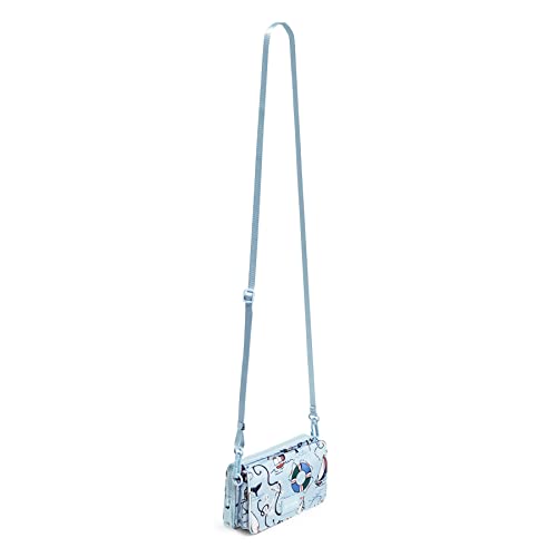 Vera Bradley Women's Recycled Lighten Up Reactive Compact Crossbody Purse With RFID Protection, Really Regatta, One Size