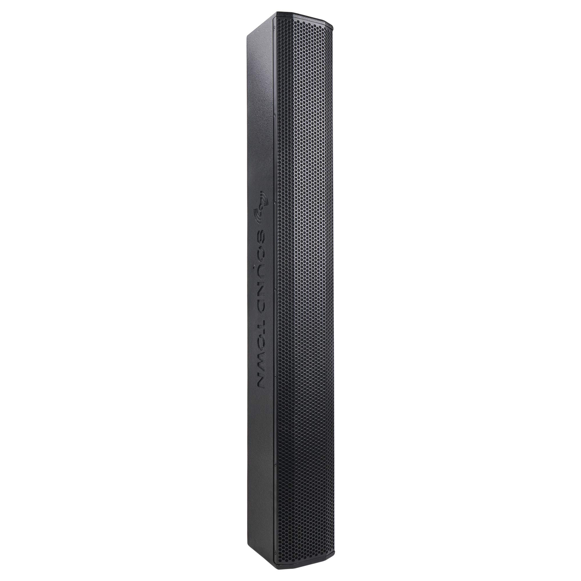 Sound Town Passive Wall-Mount Column Mini Line Array Speaker with 8 x 5” Woofers, Black for Live Event, Church, Conference, Lounge (CARPO-V10B)