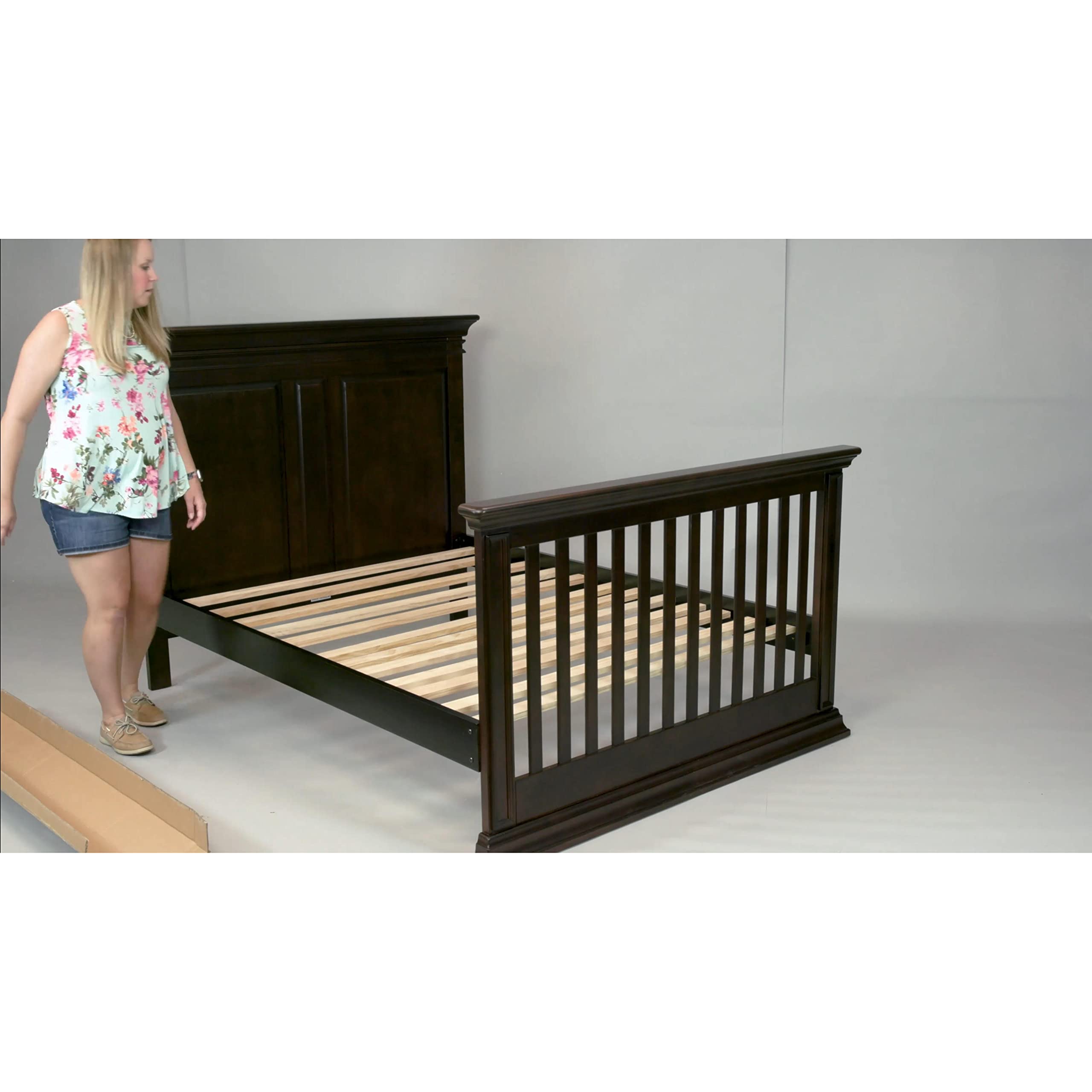 CC KITS Set of Eight (8) 53 Inch Full/Double Size Solid Wood Support Bed Slats|Use Crib Conversion Kits|Platform Frame for Mattress|Bunkie Board, Box Spring or Foundation Replacement Option