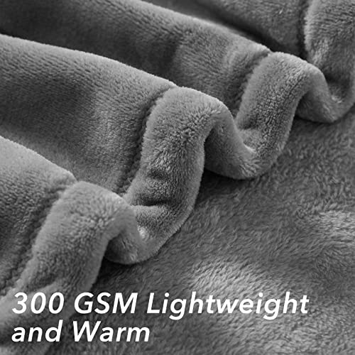 LBRO2M Flannel Fleece Bed Blanket, Queen Size Super Soft Warm Fuzzy Microfiber Velvet Plush Throw Lightweight Cozy Couch Blankets, All Season Use