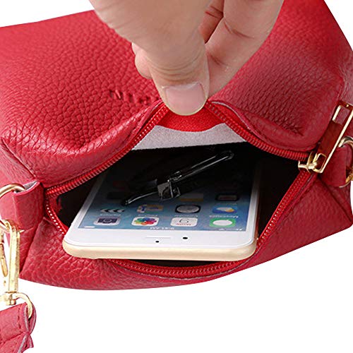 Car Pocket Handbag Holder between Seats Set Four Handbag Women Four Bag Pieces Bags Canvas Tote Bag Bulk (Red, One Size)