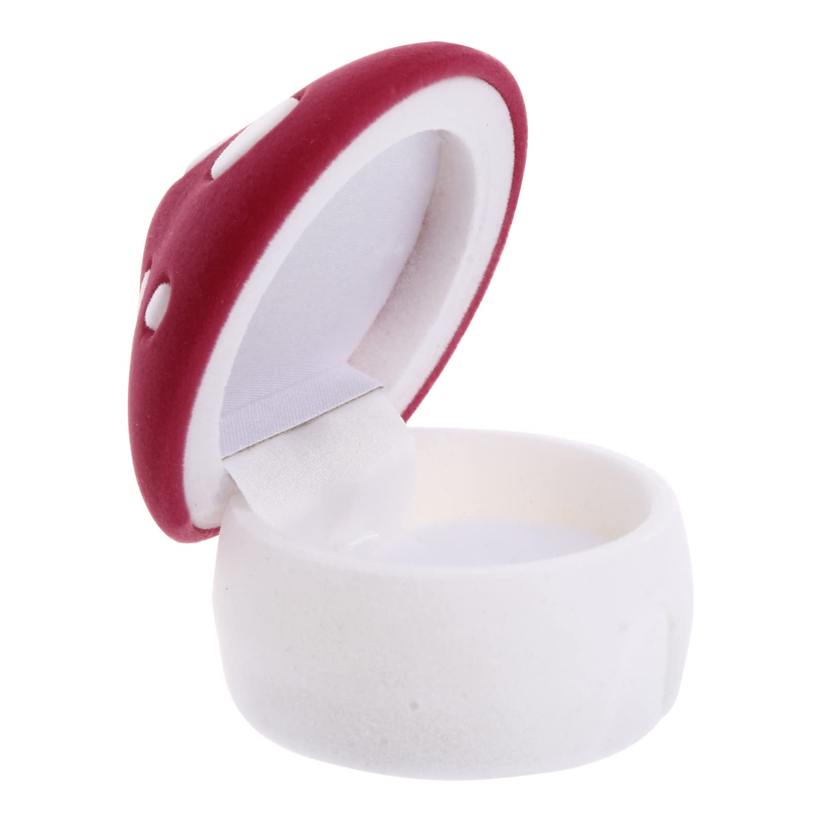 Cabilock Box Organizers Delicate Organizer Wedding Party Gift Anniversary and Keepsake Container Display Trinket Flannal Flannel Proposal Mushroom Schmuckschatulle Rings Single Red Day