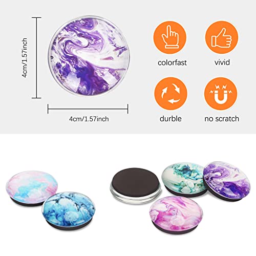 FYY Refrigerator Magnets,12 Pieces Fridge Magnets-Beautiful Glass Marble Refrigerator Magnet Fridge Sticker Fridge Decoration for Office Whiteboard,Cabinet,Dishwasher,Cabinet