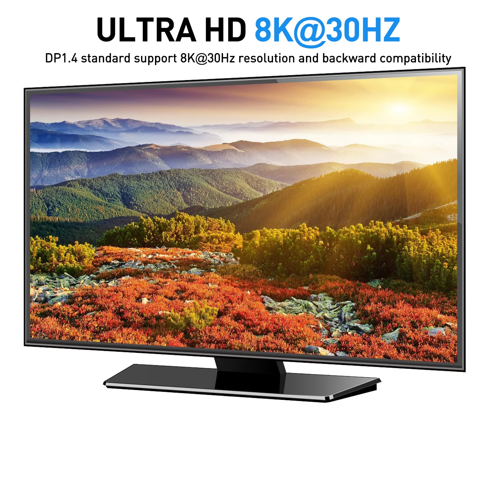 Dual Monitor KVM Switch DisplayPort 8K@30Hz 4K@144Hz 2 in 2 Out,DP KVM Switch and 4 USB Ports for 2 Computers,Backnward Compatible DP1.2 with DP+UBS Cables and Wired Controller
