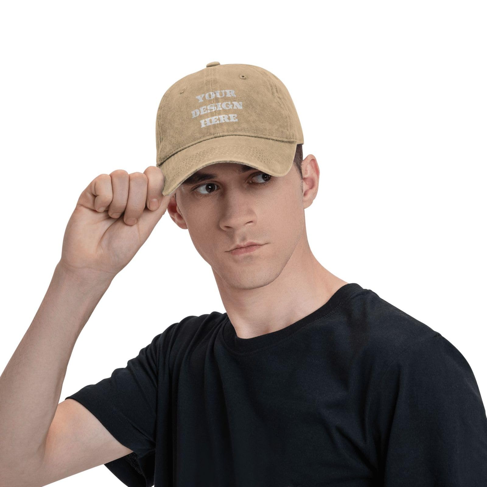 Custom Baseball Hat Add Design Your Own Bulk Cowboy Hat,Custom Trucker Hat for Men Women Natural Hat