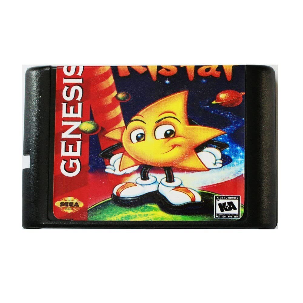 Retro Game Ristar 16 Bit MD Game Card For Sega Mega Drive For Sega Genesis (Black)