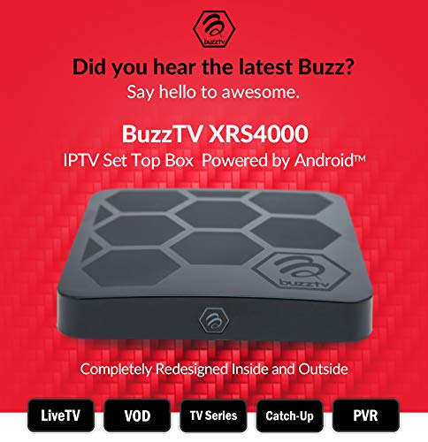 BuzzTV XRS4000 & ARQ100 Bundle - Android 9.0 IPTV Set-Top Box - Faster Than Ever Before - 4K Ultra HD - 4GB RAM 32GB Storage - Latest Graphics Process