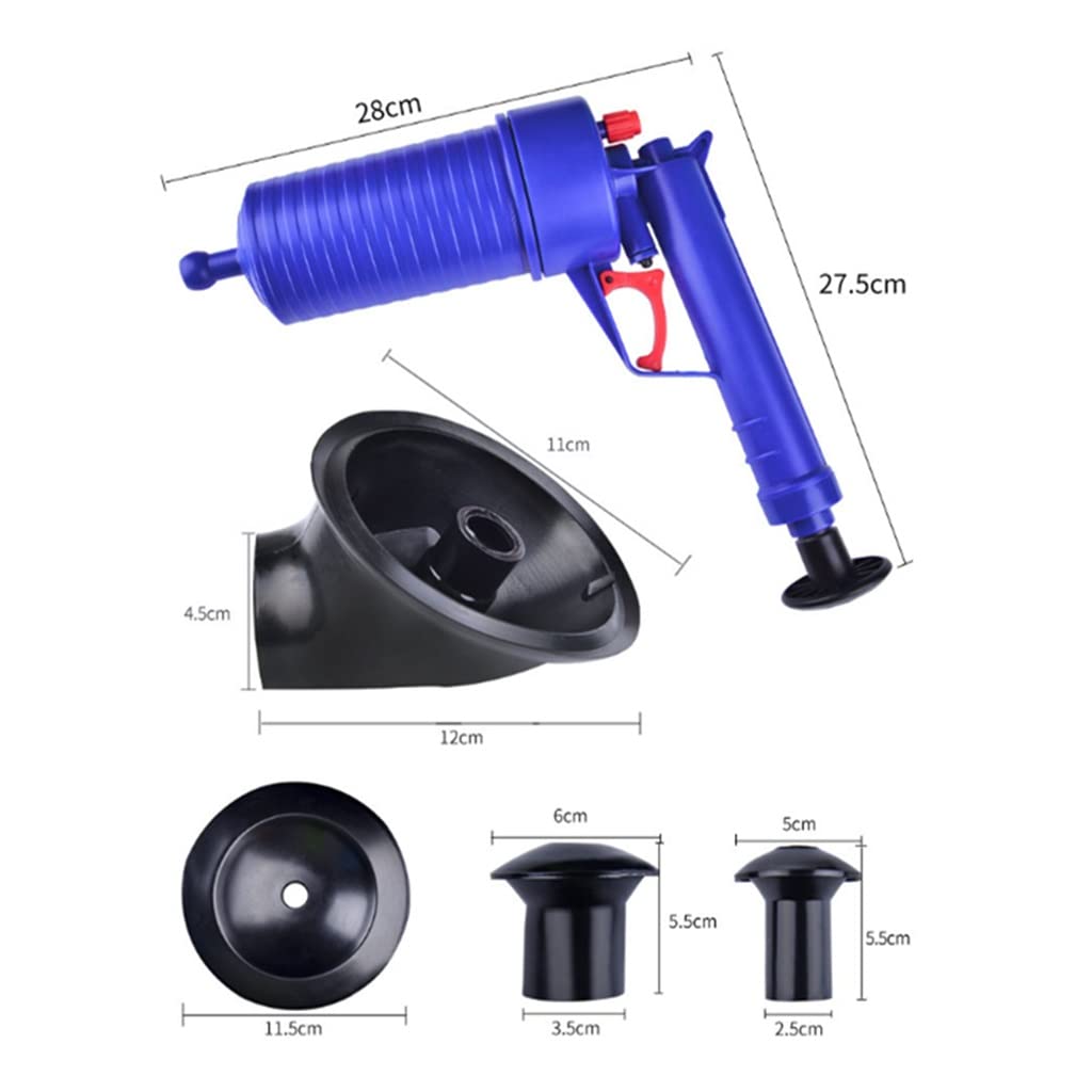 DFHBFG Air Pump Cleaner Dredge Toilet Plunger Sink Pipe Clogged Remover Bathroom Pipe Bathtub Kitchen Toilet Cleaning Tools