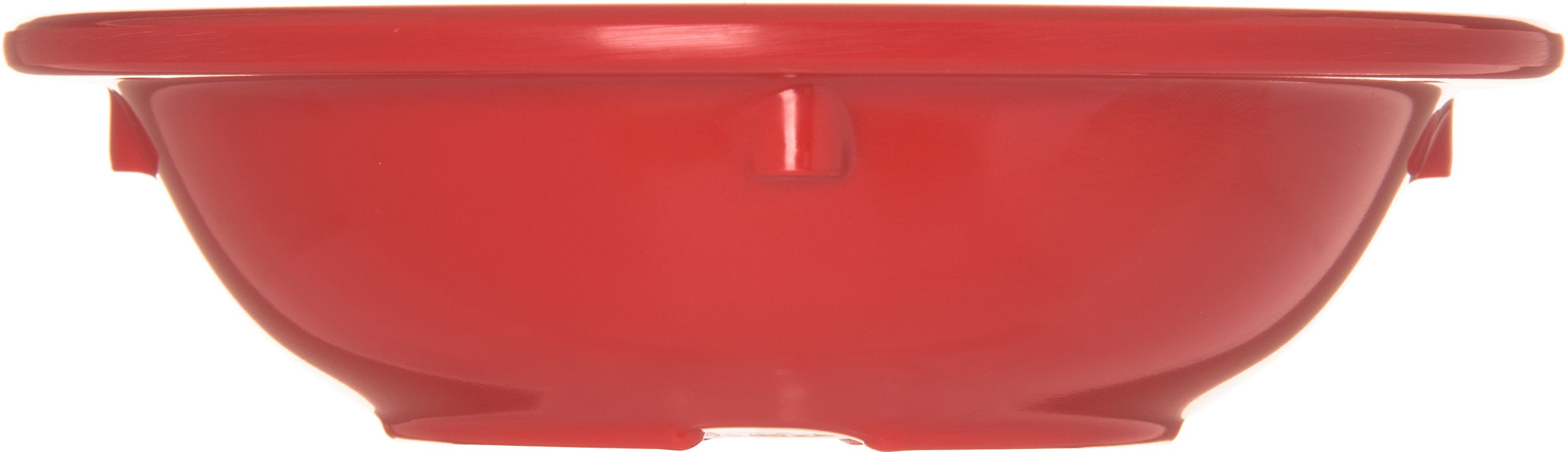 Carlisle FoodService Products Dallas Ware Reusable Plastic Bowl Fruit Bowl with Rim for Buffets, Home, and Restaurants, Melamine, 3.5 Ounces, Red, (Pack of 48)