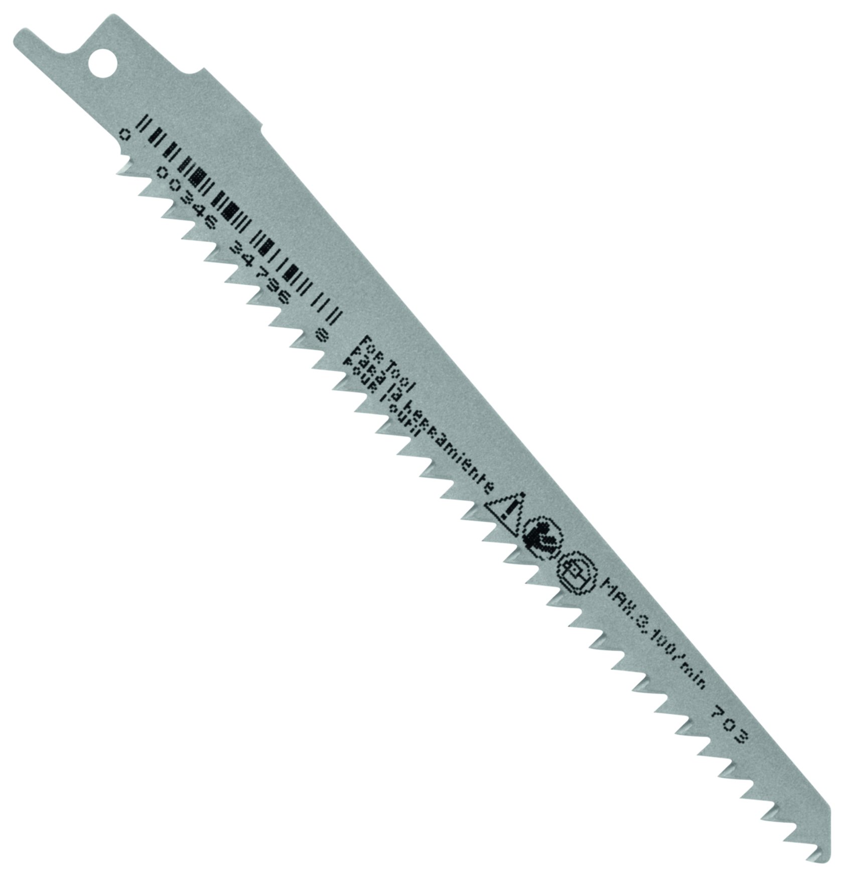 BOSCH RW66 6-Inch 6 TPI Wood Cutting reciprocating Saw Blades - 5 Pack , Blue