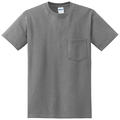 Gildan Mens 6.1 oz. Ultra Cotton Pocket T-Shirt G230 -SPORT GREY 4XL