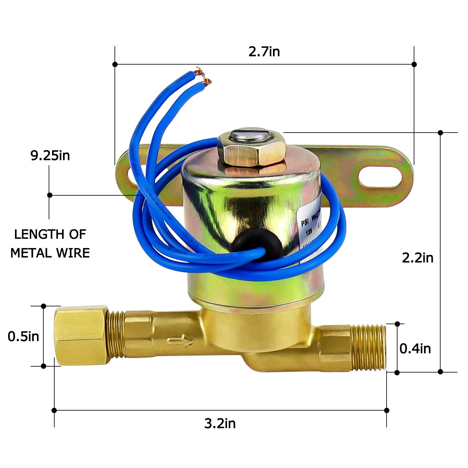 Funmit Humidifier Water Solenoid Valve 4040 Replacement for A.prilaire 220 224 400 500 600 700 Compared to Part # B2015-S85, B2017-S85 | 24 Volts | 2.3 Watts | 60 HZ | Blue