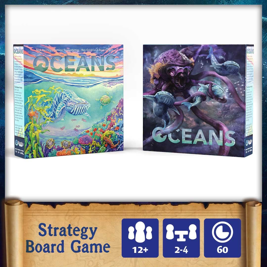Northstar Game Studio Oceans Board Game | Beautiful Strategy Game for Adults, Teens & Families | Create Aquatic Species in This Ecosystem Game | 2-4 Players, 90 mins, Age 12+
