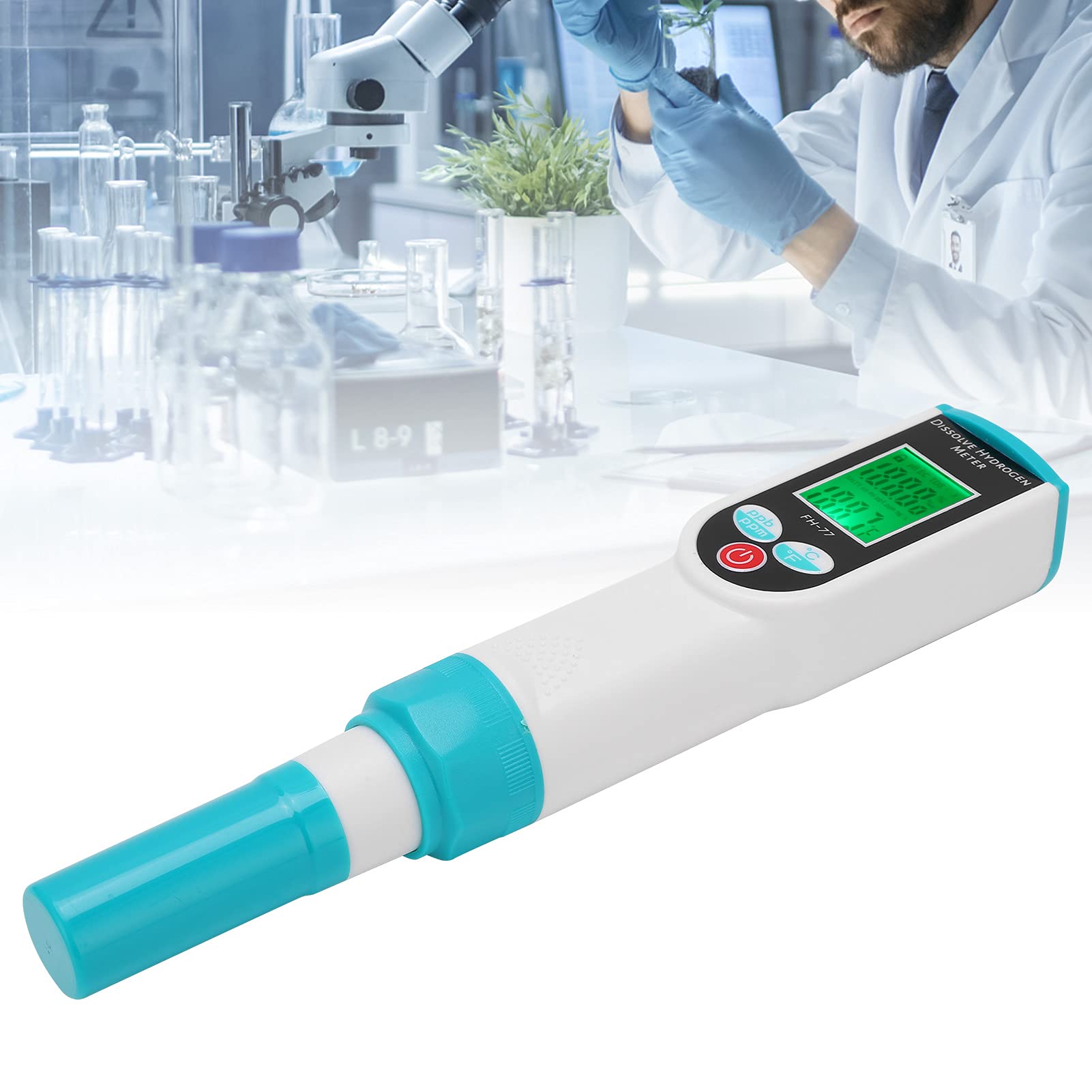 EVTSCAN 2 in 1 Pen Style Handheld Digital Dissolved Hydrogen Tester, with ppb or ppm Units, Water Temperature Measurement, for Home Drinking Water Quality Testing, Labs, Aquariums