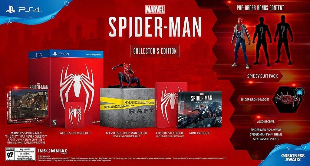 Marvel’s Spider-Man Collector’s Edition - PlayStation 4 (Console Not Included) (Renewed)