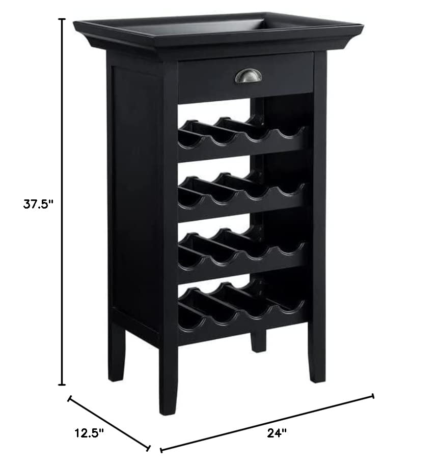 Powell Black with Merlot Rub through Wine Cabinet