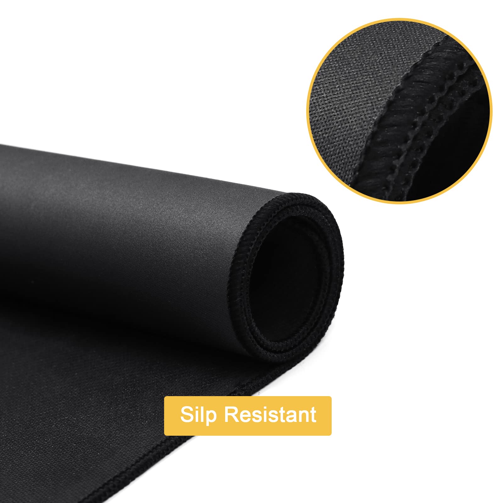 plusvivo Mahjong Mat Anti Slip and Noise Reduction Table Cover for Mahjon Paigow Poker Dominos 32.6" x 32.6"(83cm x 83cm) Black