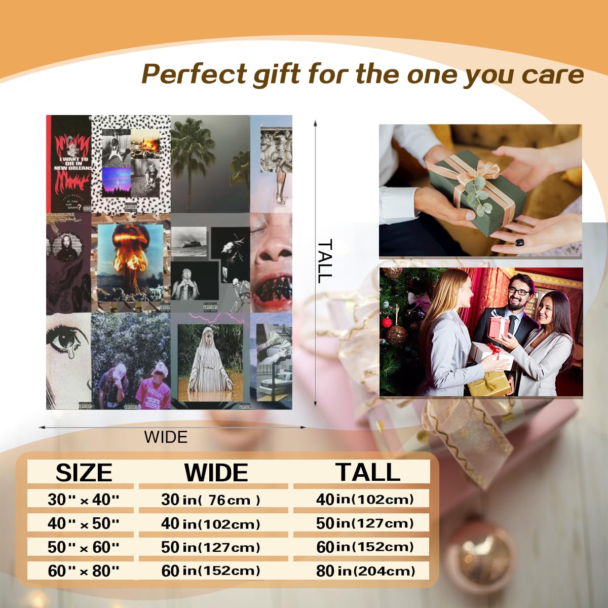 Dustinca Suicide Boys Album Collage Flannel Air Conditioning Blanket Home Decor Fleece Blanket 30x40 Inch