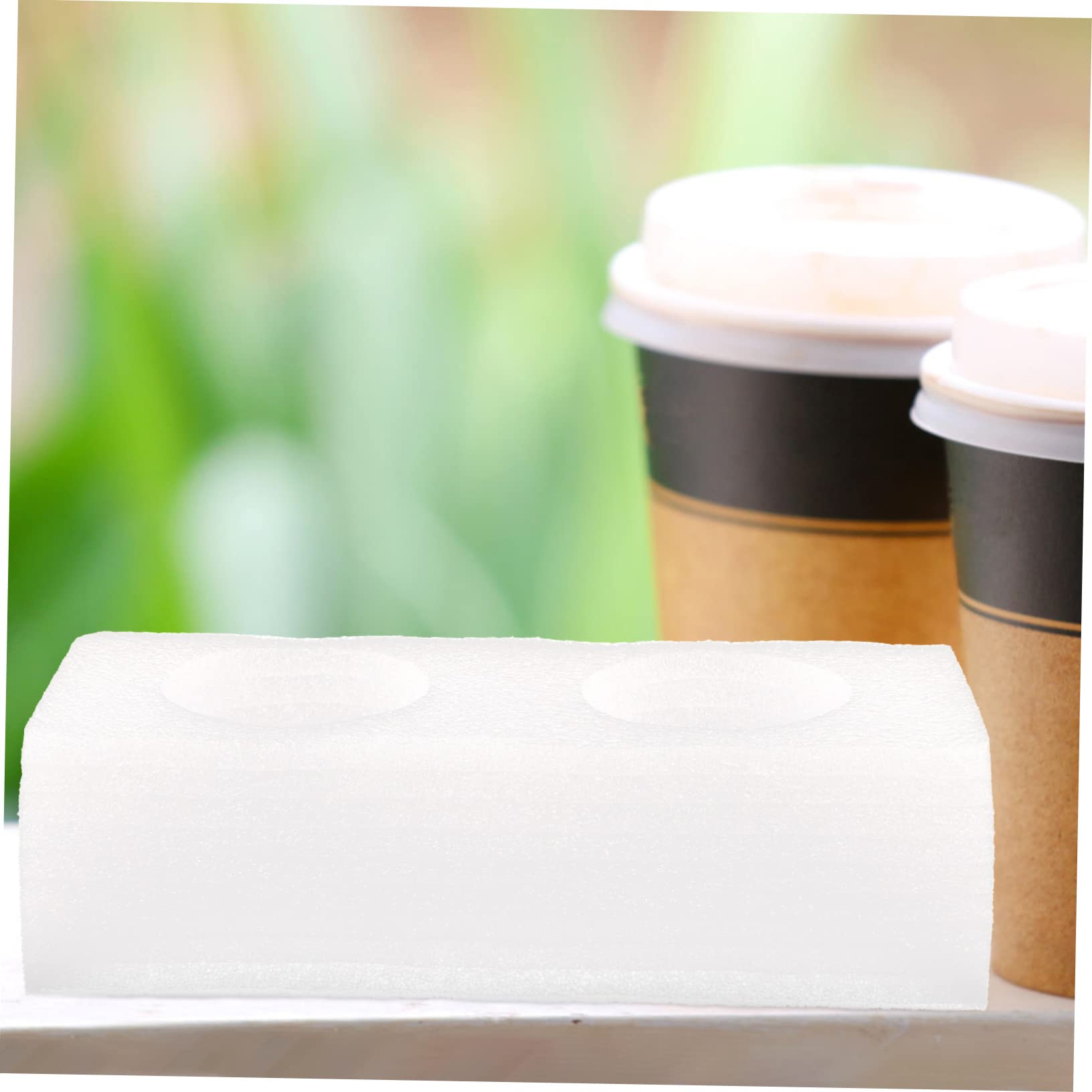 Cabilock 6 pcs Takeaway Cup Holder Dish Carrier Coffee Shop Carrier Disposable Drink Carrier Coffee Cup Holder can Carrier Foam Drink Carrier Holder Drink White Pearl Cotton Milk Tea