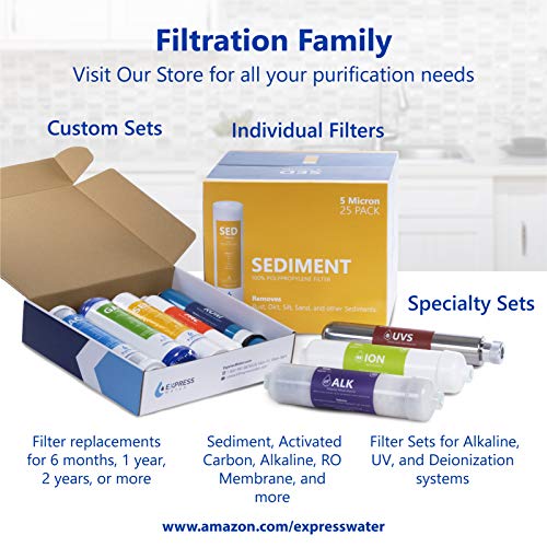 Express Water - FLTCAR0502C β 2 Pack Activated Carbon Block ACB Water Filter Replacement β 5 Micron, 10 inch Filter β Under Sink and Reverse Osmosis System