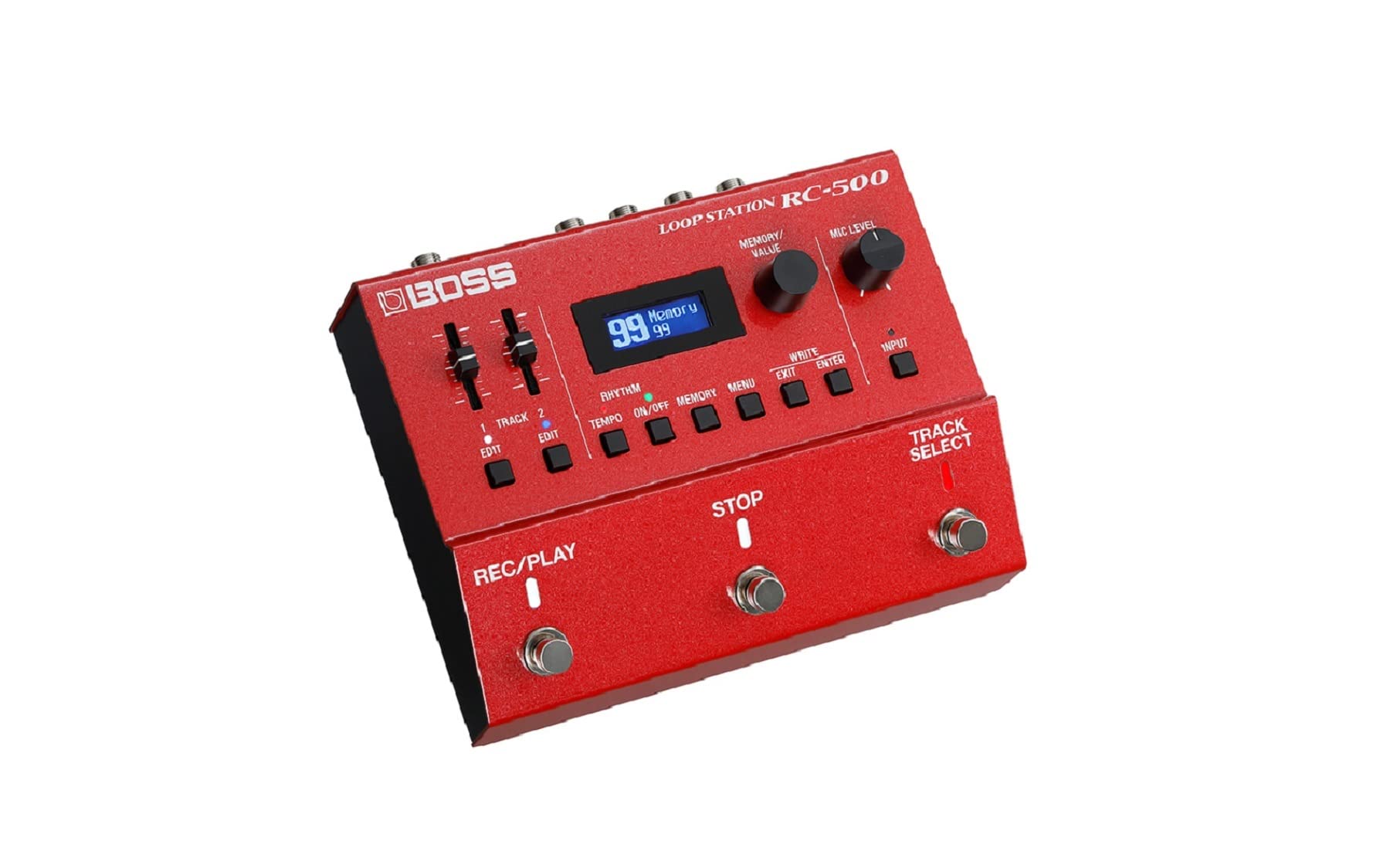 BOSS RC-500 Dual-Track Loop Station β Advanced two-track looper with premium sound quality, Loop FX, 99 phrase memories, 57 rhythms, and MIDI control support