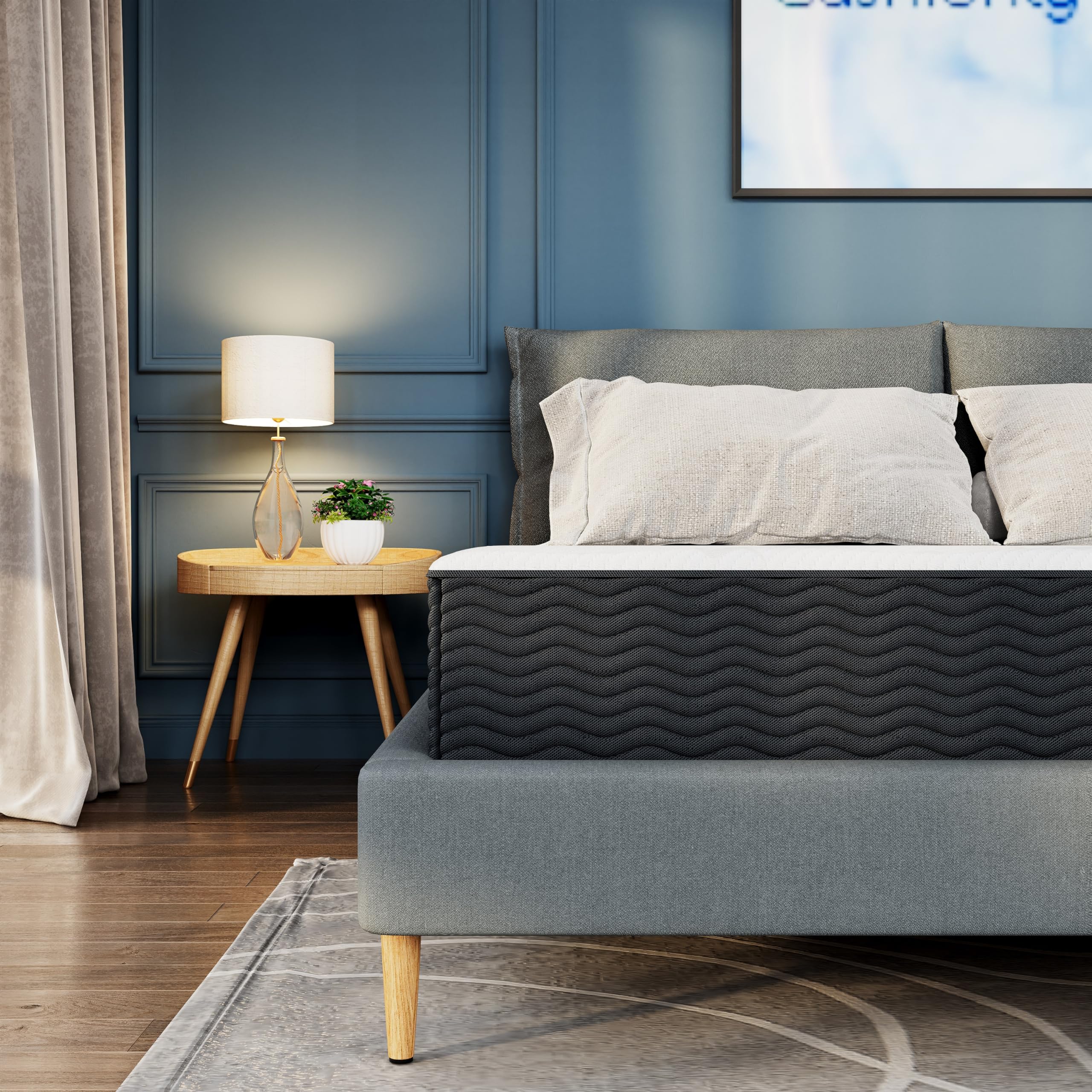 Extra Firm & Elastic Back Support Mattress, Revolutionary POE material from Japan, Improvement over Traditional Gel, Latex, Memory Foam Non-Toxic, 100% Washable 100% Breathable, King, 3 layers