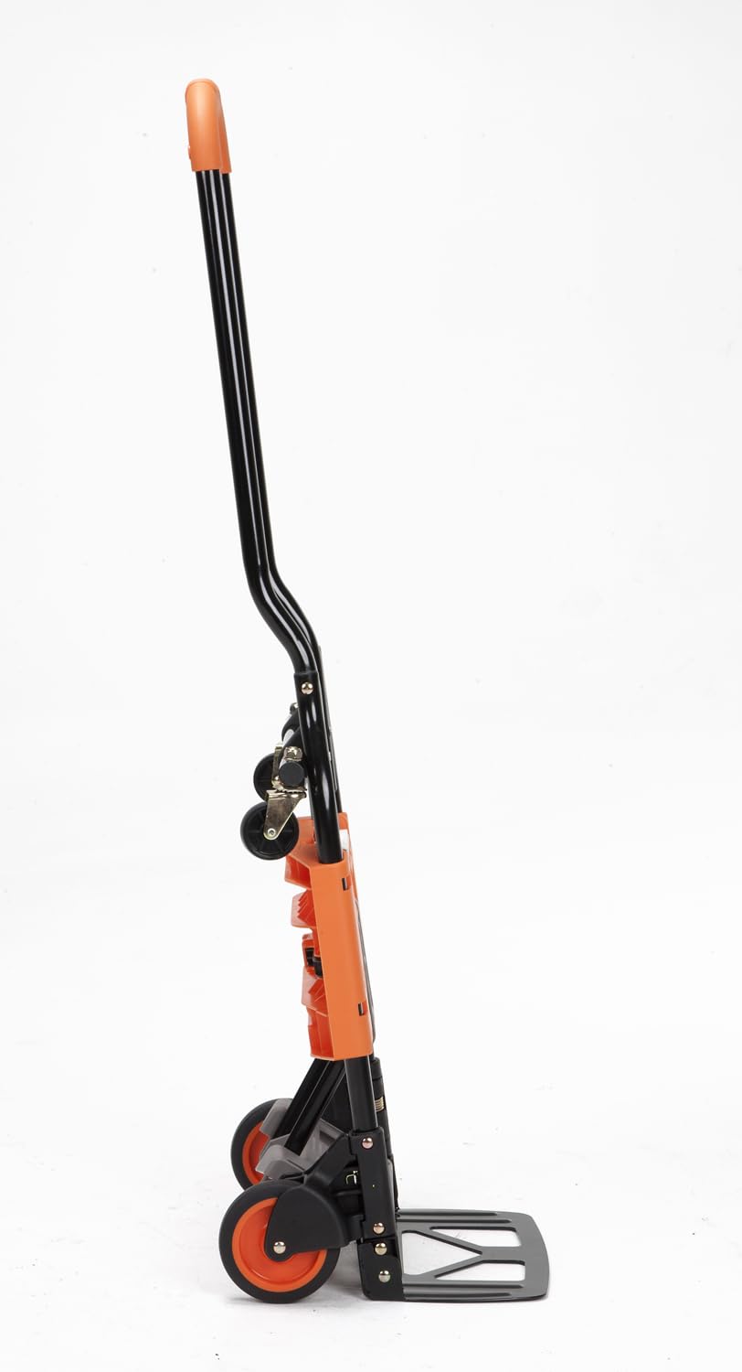 COSCO Shifter Folding Hand Truck and Cart, 300 lb Capacity, Orange and Pink