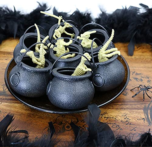 GIFTEXPRESS 24-Pack Mini Cauldron Kettles Novelty Candy Kettles for St Patrick Decoration, Pot of Gold Cauldron, Halloween Black Cauldrons Candy Holder, Witches Cauldron, Cauldron Pot Party Favors