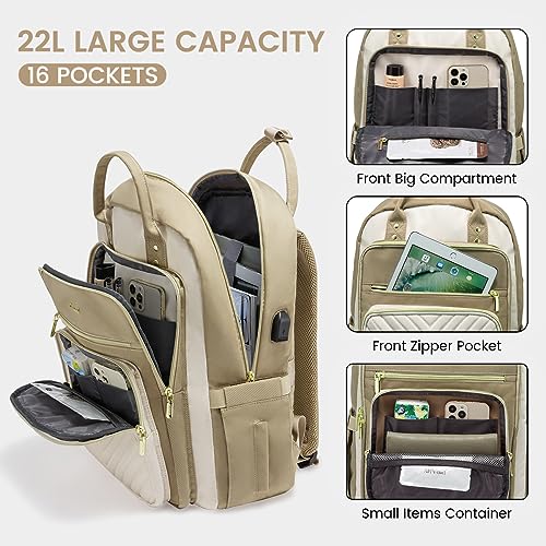LOVEVOOK 15.6 Inch Laptop Backpack for Women,Fashion Work Travel Backpack,Waterproof Day Pack Purse for Teacher Nurse