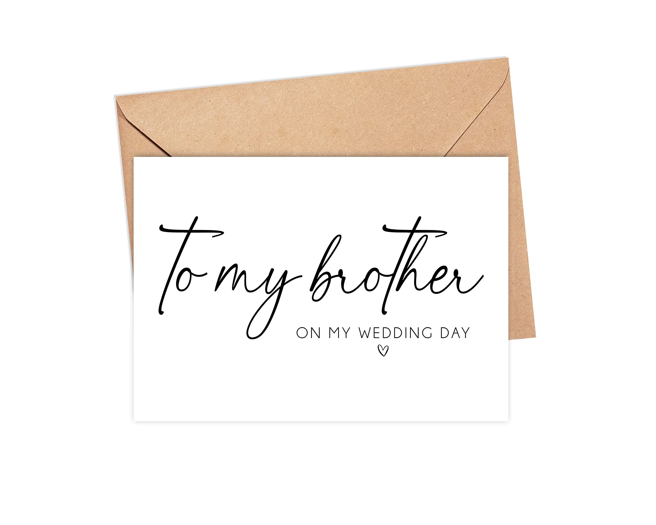 Emily gift To My Brother On My Wedding Day Card - For Sibling Gifts - Thank You Cards For Bridal Party - From Bride Groom